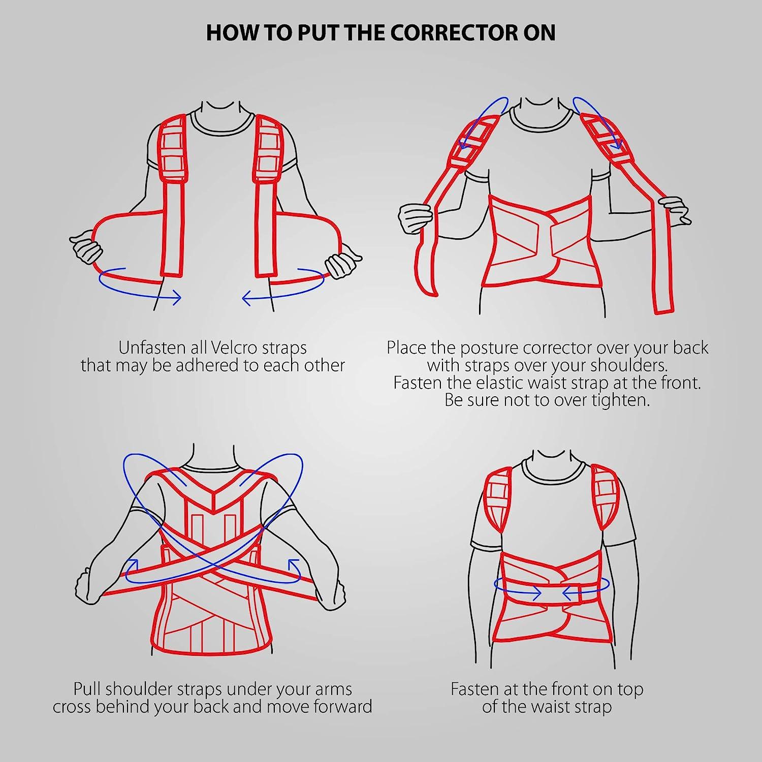 ORTONYX Full Back Support Brace - Pain Relief for Upper and Lower Back ...