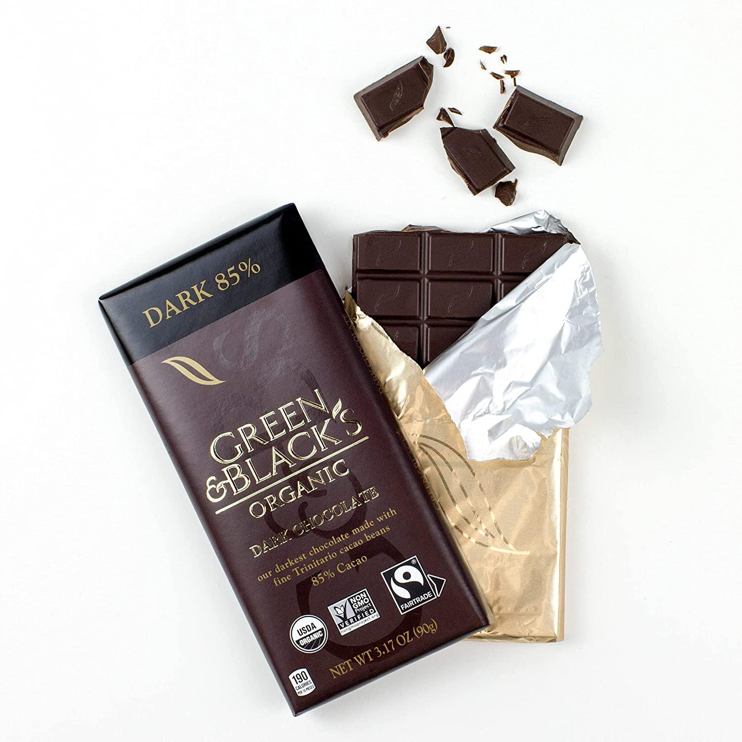Green & Black's 85% Cacao Dark Chocolate - 3.17 OZ | Rich and Organic ...