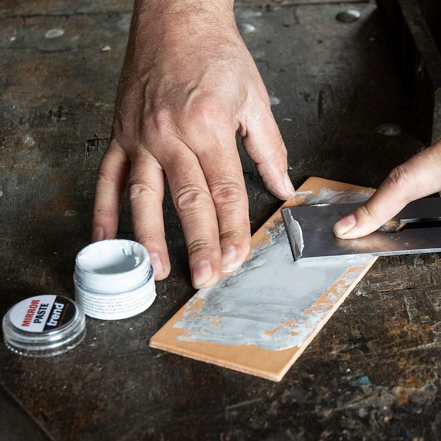 Trend Ultra Fine Mirror Paste & Leather Strop Kit - Knife and Tool ...