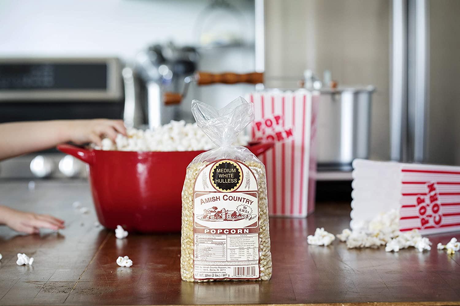 Amish Country Popcorn - 2lb Medium White Non-GMO Gluten Free | Old ...