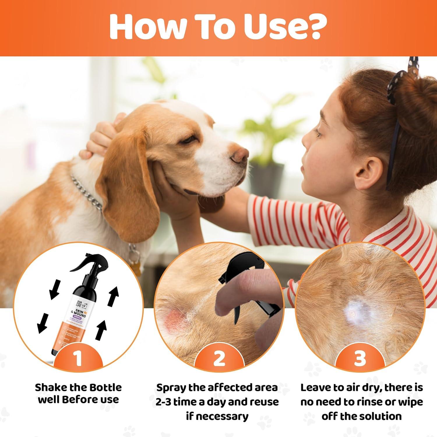 DogsLife Wound & Skin Antiseptic Spray 250ml - Antibacterial ...