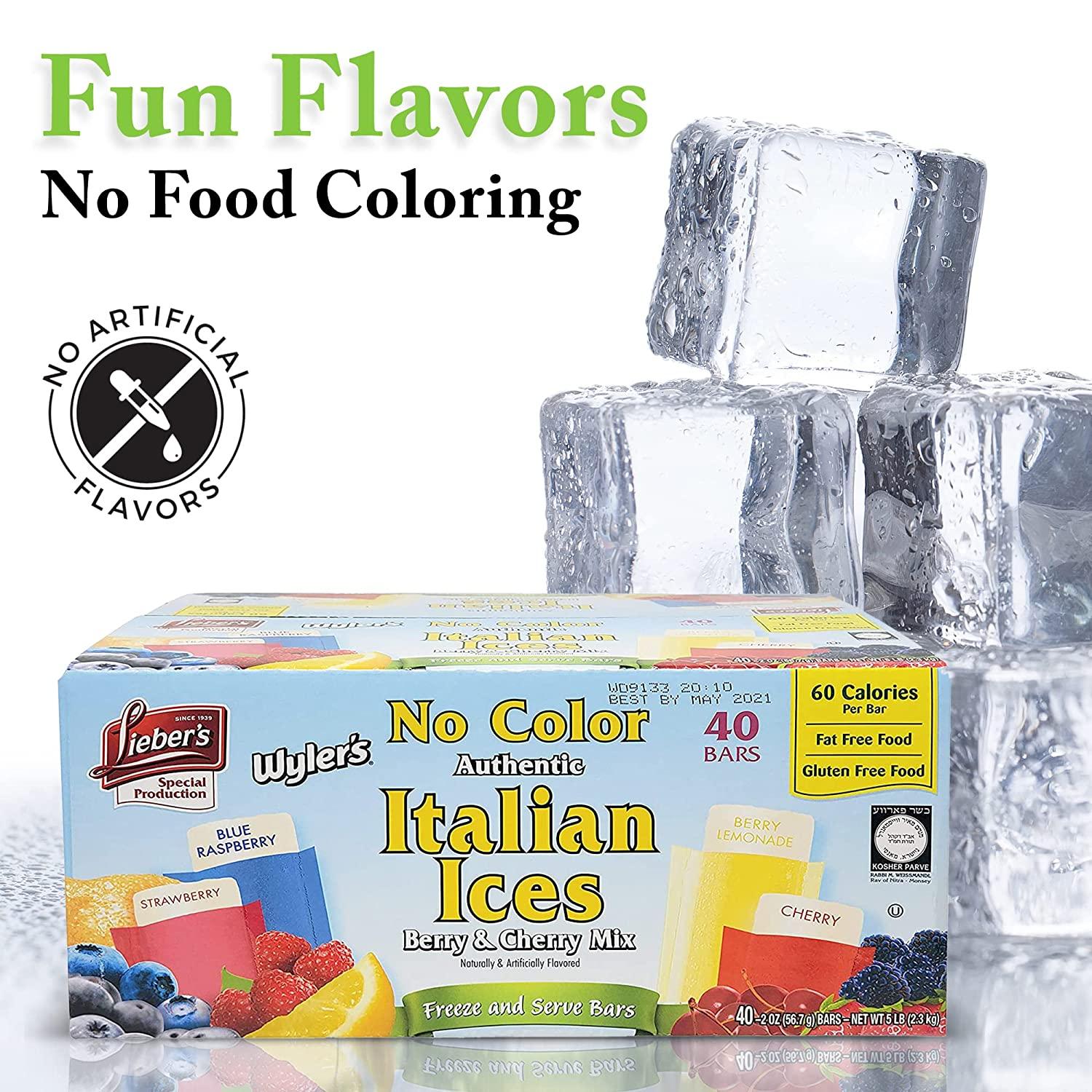 Lieber's Wyler's Italian Ices Berry & Cherry Mix - No Coloring, Kosher ...