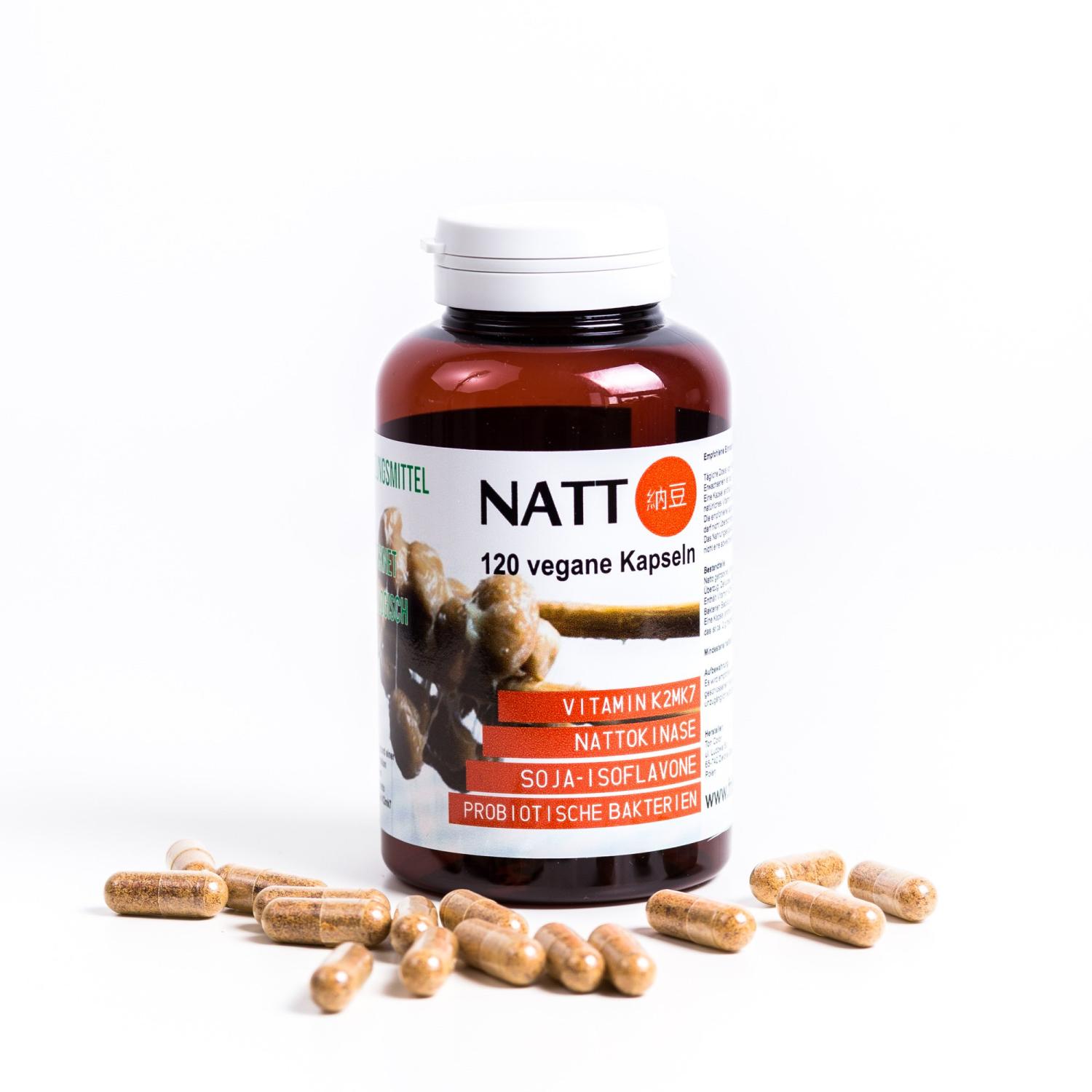 Natto BIO (Dried in Capsules) 120 Vegan Capsules - Vitamin K2mk7 ...