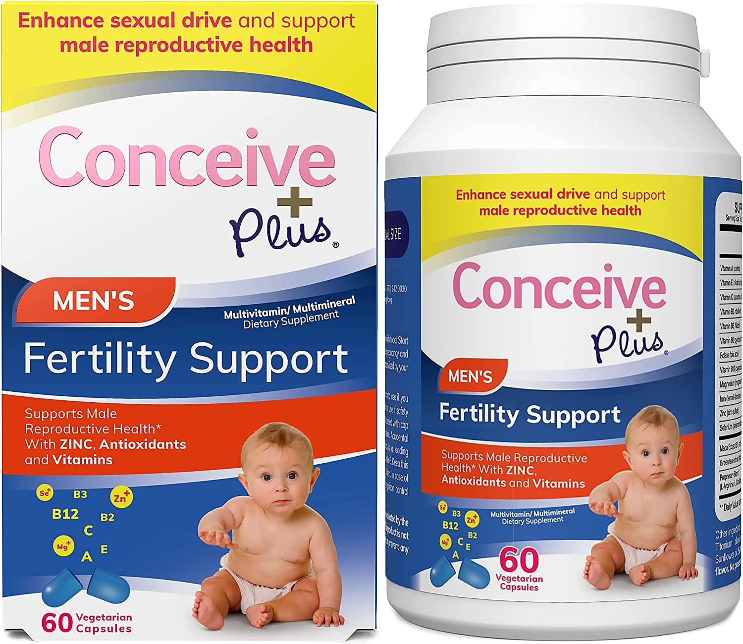 Conceive Plus Men's Fertility Support - Male Fertility Supplement 60 ...