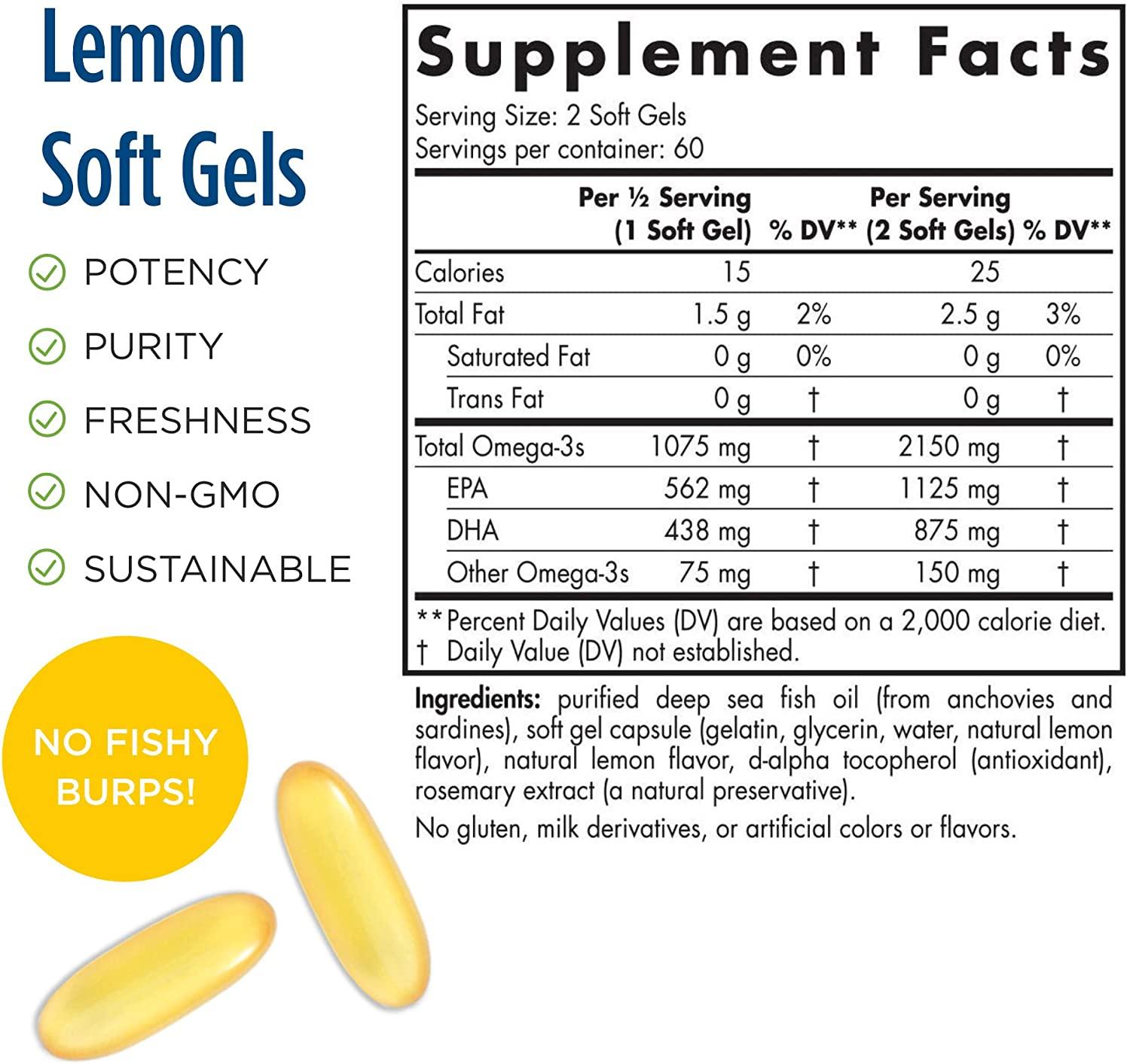 Nordic Naturals Ultimate Omega 2X 2150 mg â€“ 120 Soft Gels | High ...