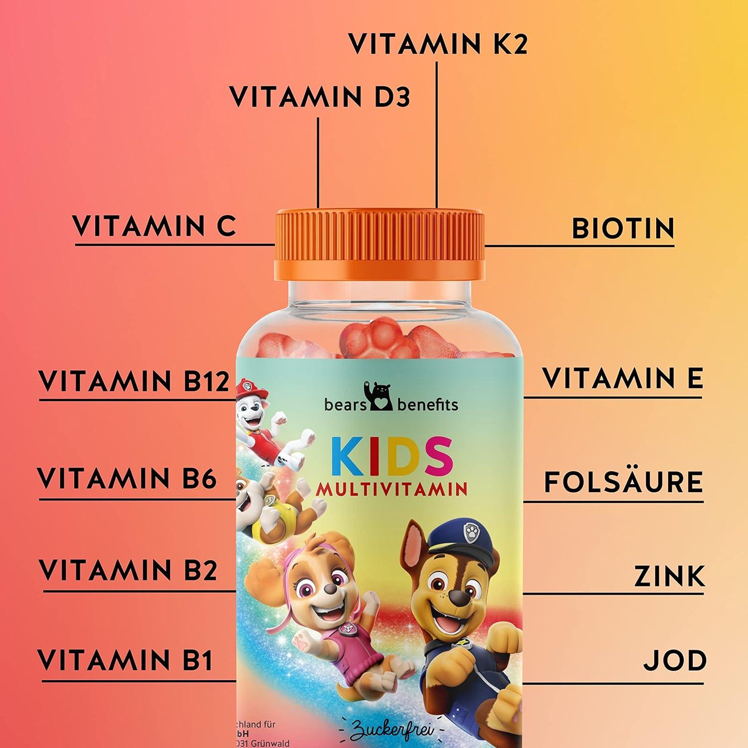 Buy Sugar-Free Paw Patrol Children's Multivitamin Gummy Bears - Immune ...