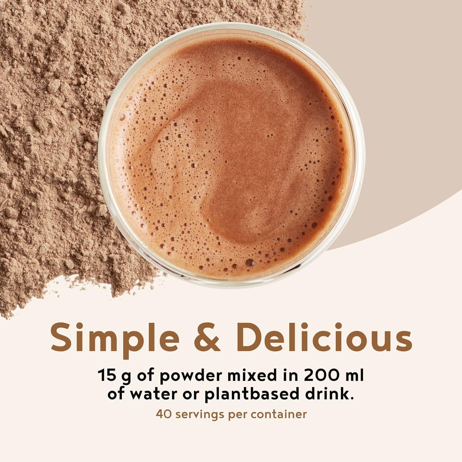 Alpha Foods Vegan Protein Powder - Chocolate Flavour - High Protein Low ...