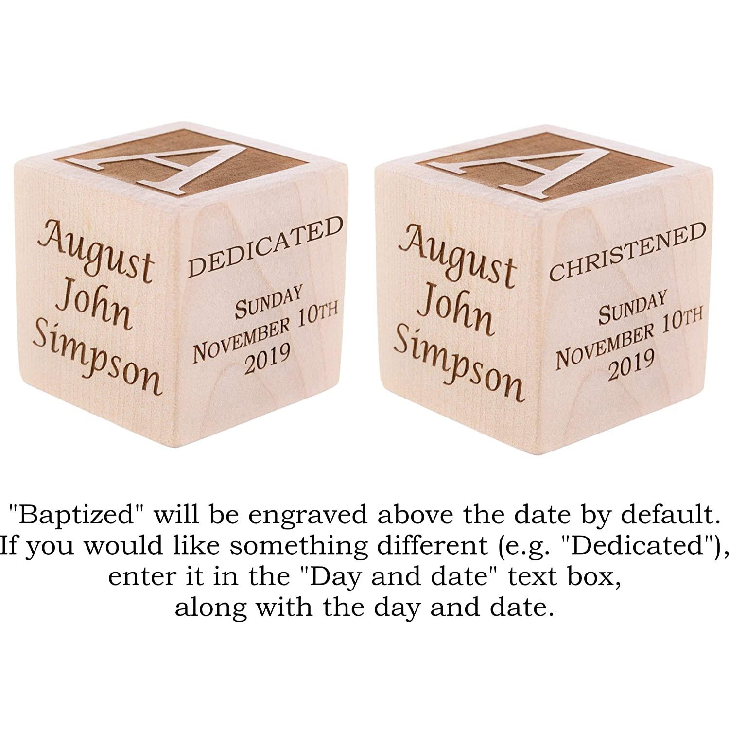 Personalized Baby Baptism/Dedication/Christening Wood Block Choose from ...