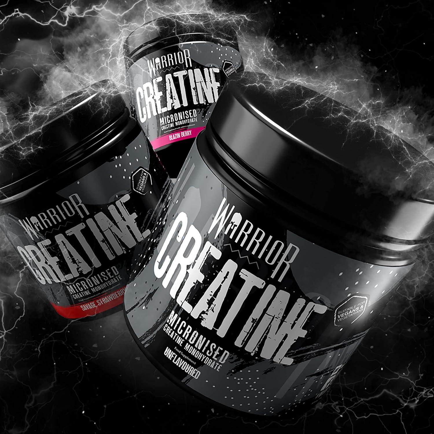 Warrior Creatine Monohydrate Powder 300g - Micronised for Easy Mixing ...