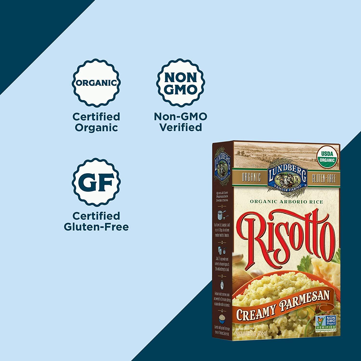 Organic Arborio Rice Risotto - Creamy Parmesan, Gluten-Free, Non-GMO ...