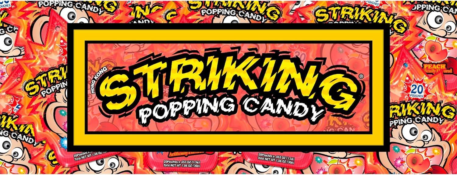 Striking Popping Candy Strip Strawberry Flavour 15g (Pack of 6) | Buy ...