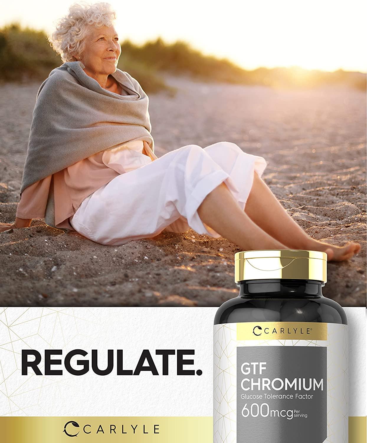 GTF Chromium 600 mcg | 250 Capsules | Glucose Tolerance Factor ...