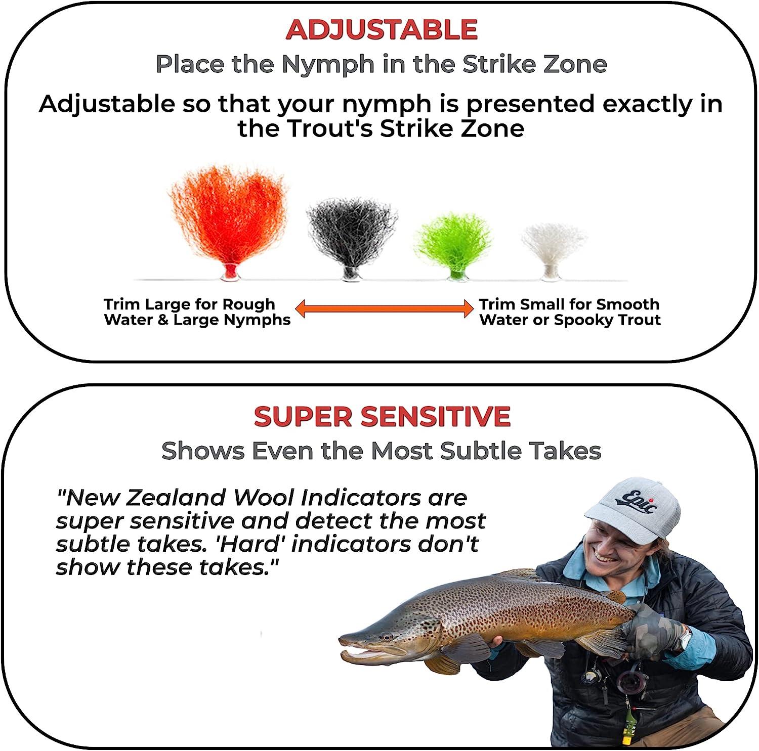 New Zealand Strike Indicator Wool Spool - White - Fly Fishing Essential ...