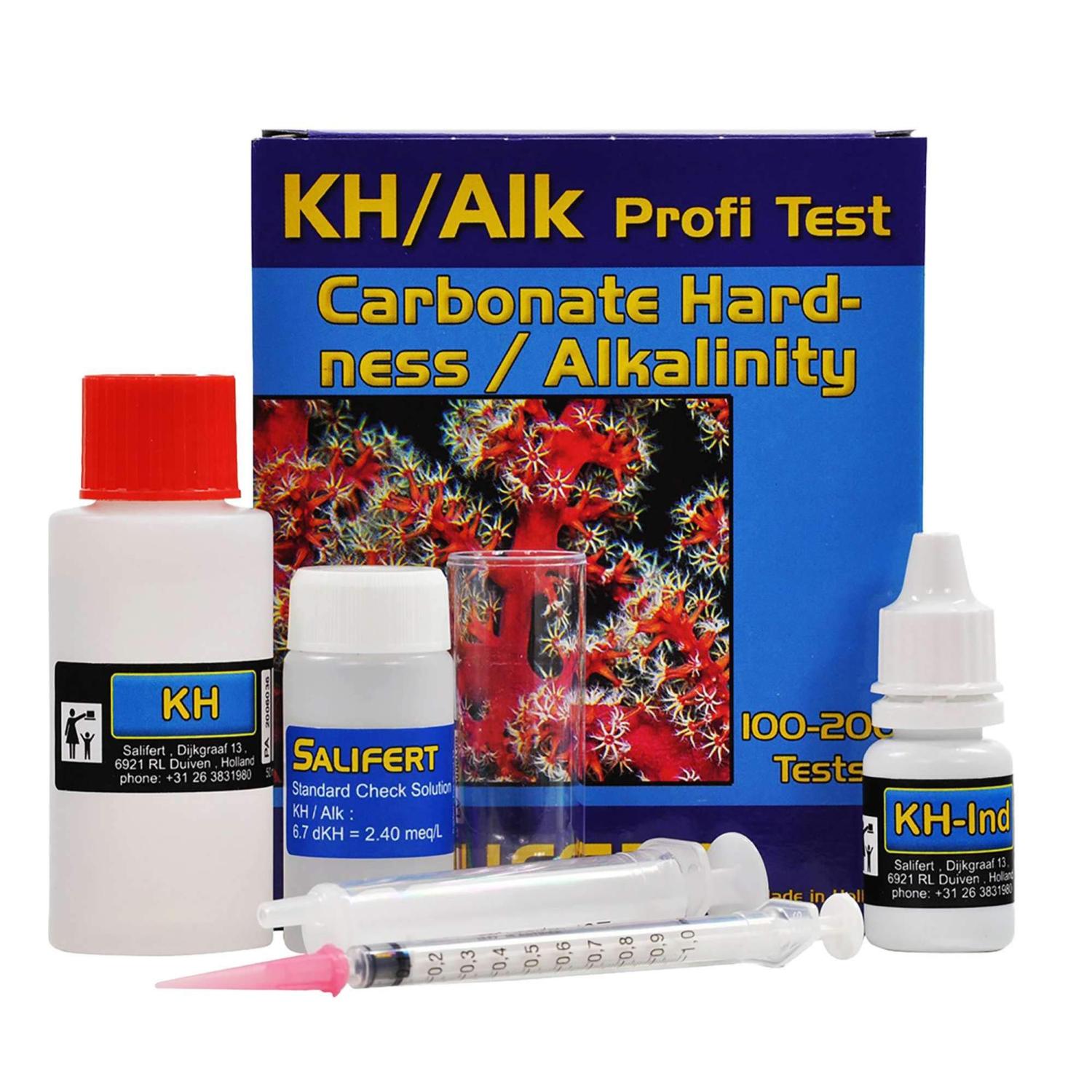 Salifert Carbonate Hardness & Alkalinity Test Kit 100-200 Tests | Kh ...