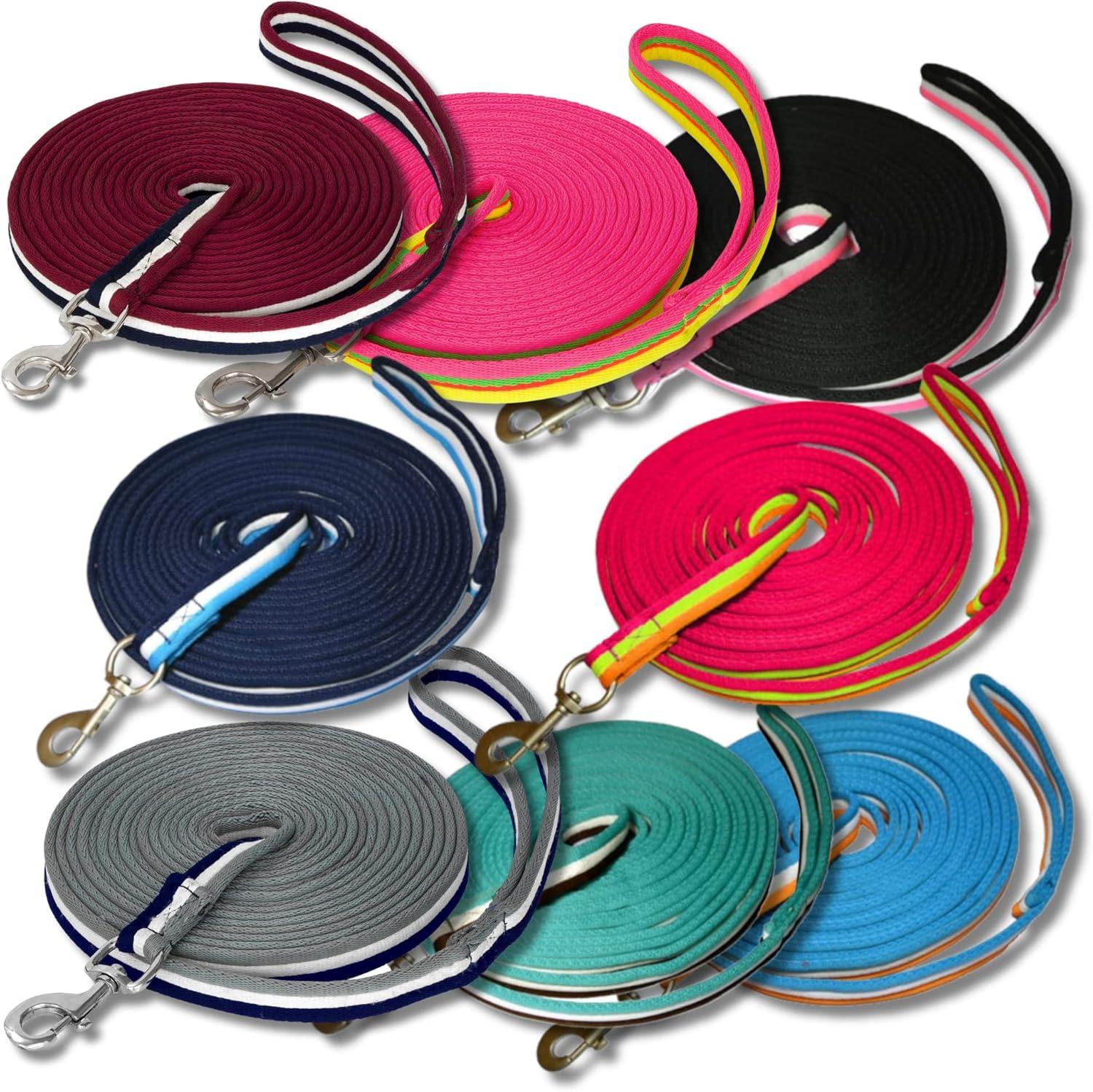 8m Equestrian Lunging Line for Horses | Soft Nylon Longs with Hand Loop ...