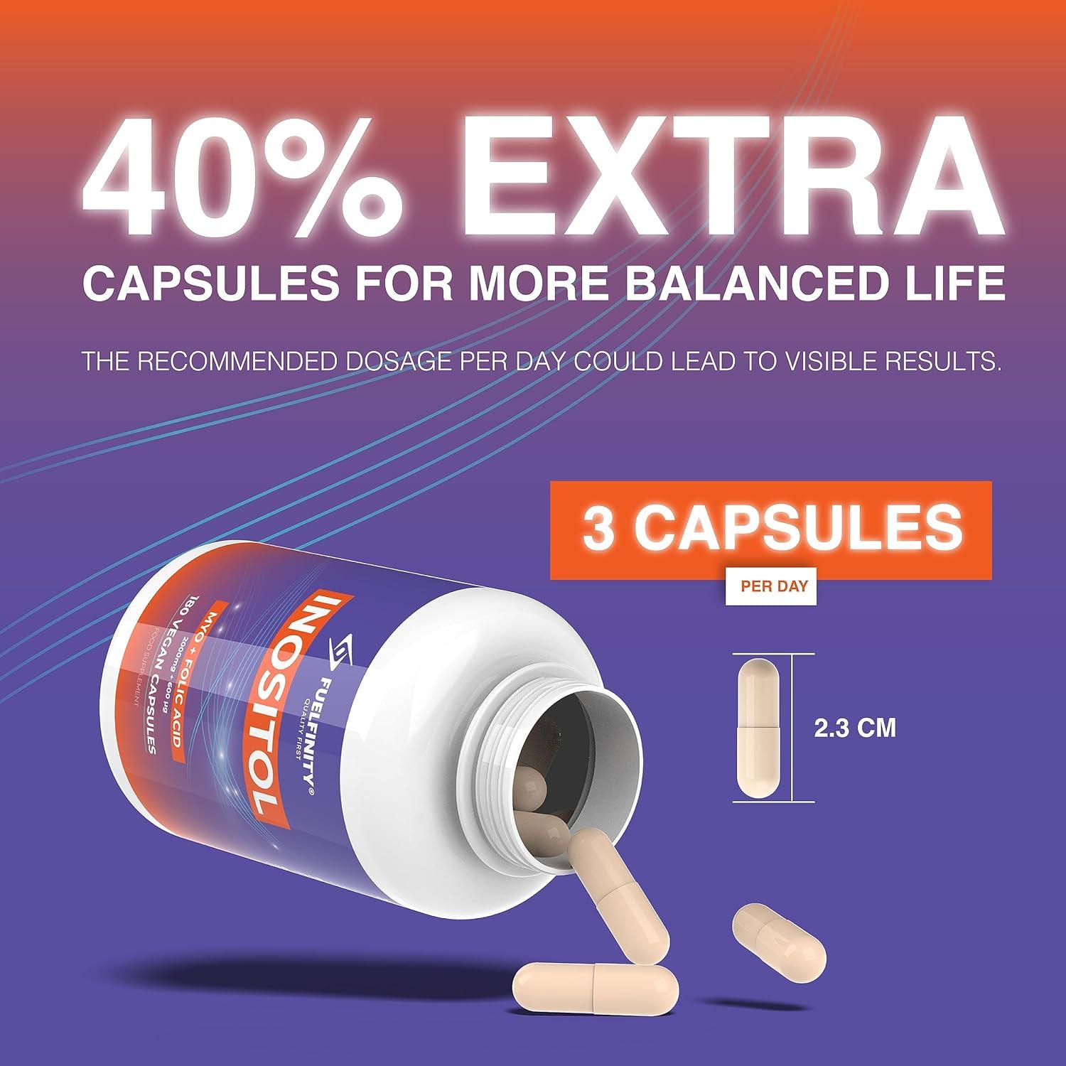 Myo-Inositol & Folic Acid 2000mg | 180 Capsules PCOS & Fertility ...