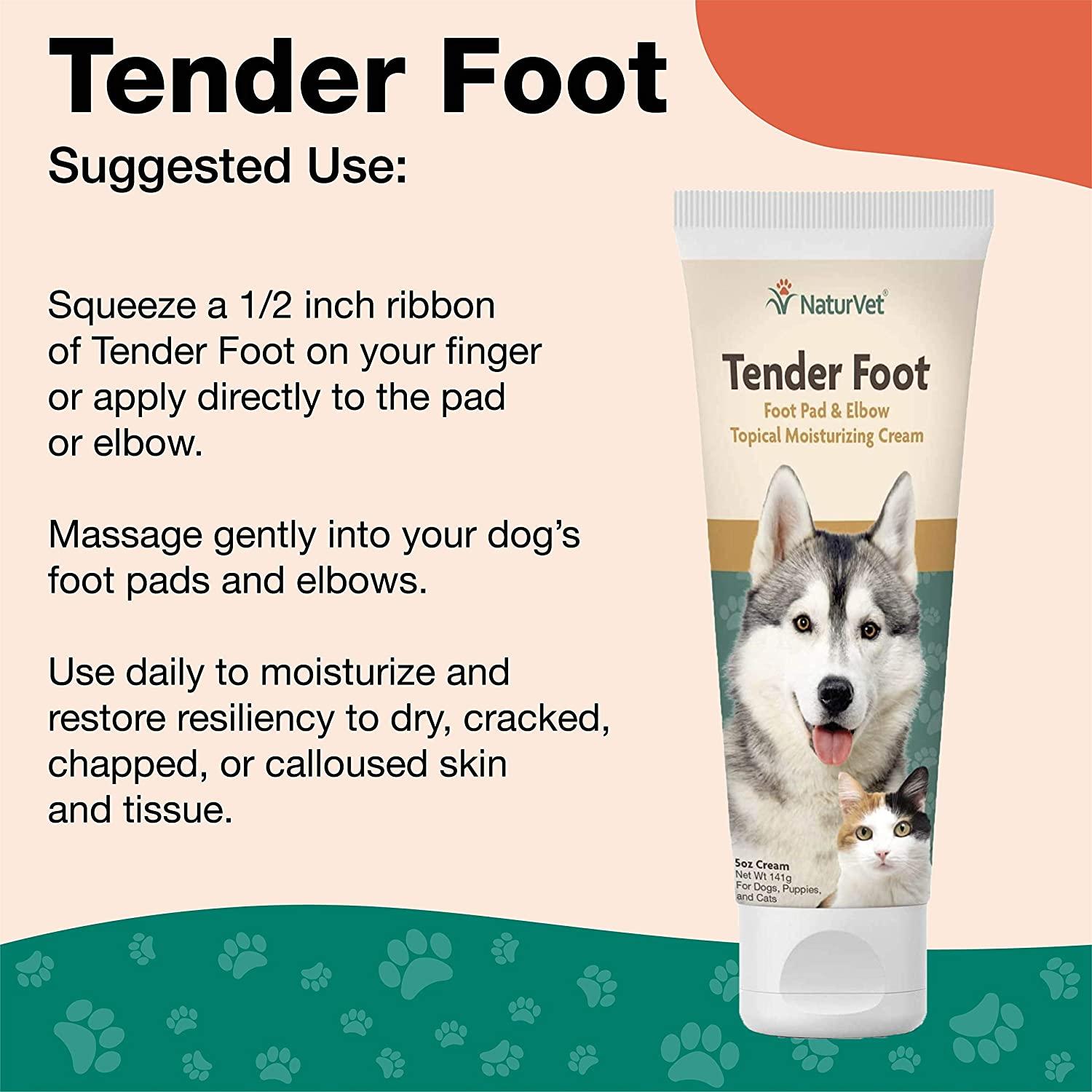 NaturVet Tender Foot 5 oz Topical Moisturizing Cream for Dogs & Cats ...