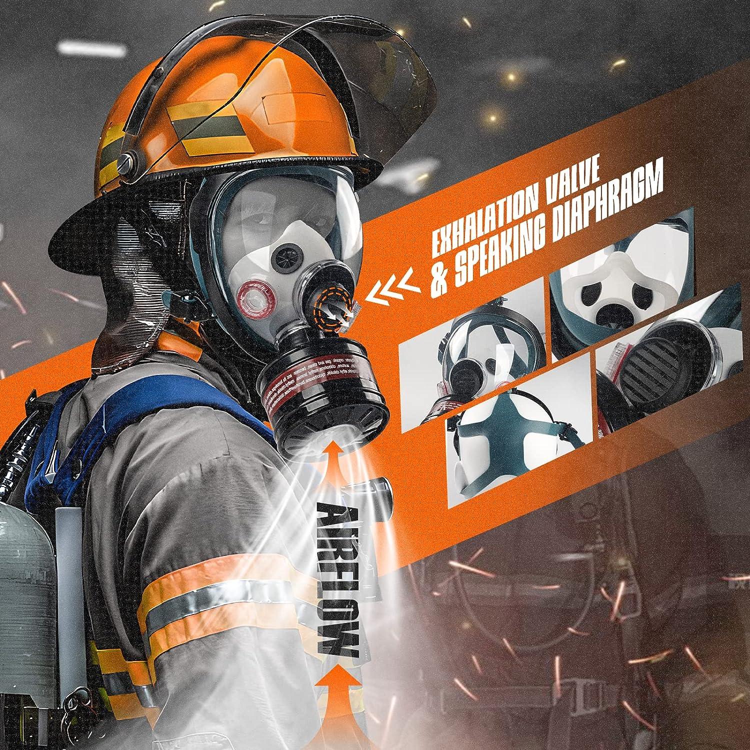 HANUU Gas Mask Gas Masks Survival Nuclear and Chemical with 40mm ...