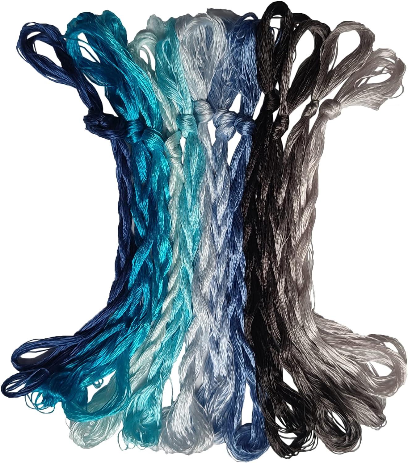 levylisa 12 Skeins Mulberry Silk Floss Embroidery Thread Floss-Cross ...
