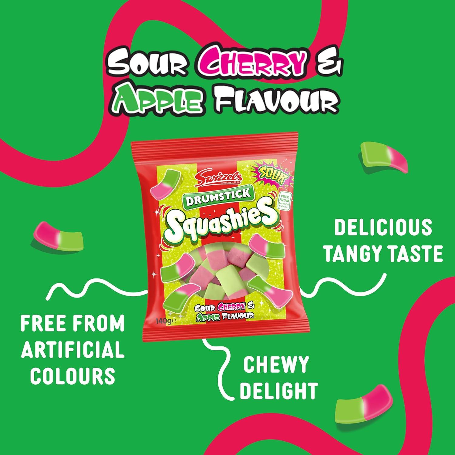 Swizzels Squashies Sweets - Sour Apple and Cherry Flavour- Single Pack ...