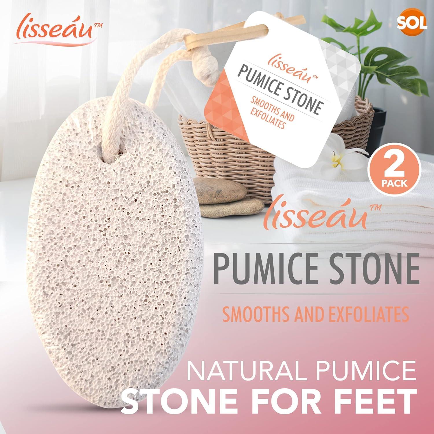 2pk Natural Pumice Stone for Feet - Callus Remover & Dead Skin Scrubber ...