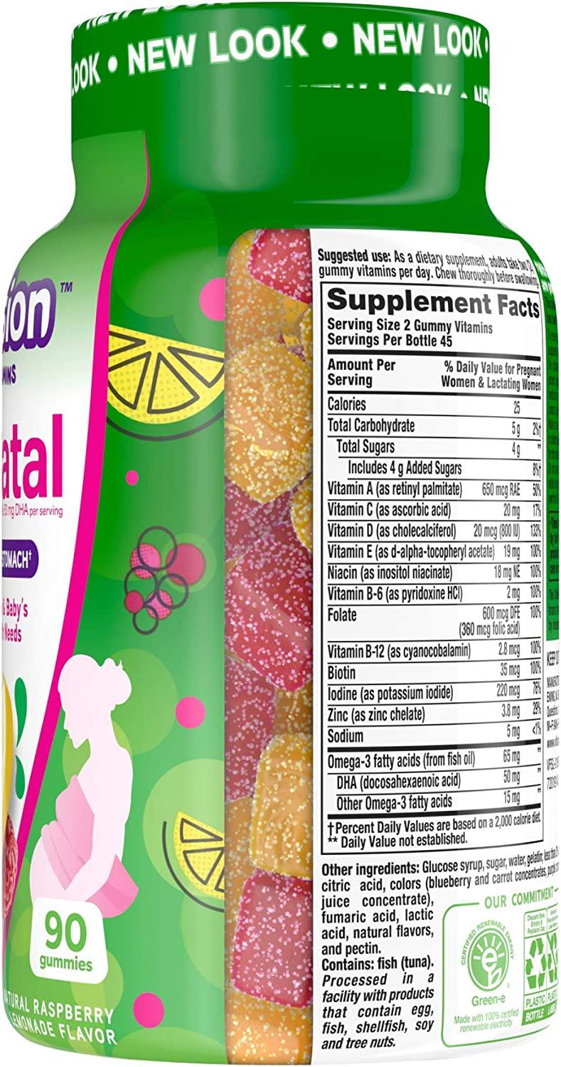 VitaFusion PreNatal DHA & Folic Acid Multivitamin Gummies - 90 Count ...