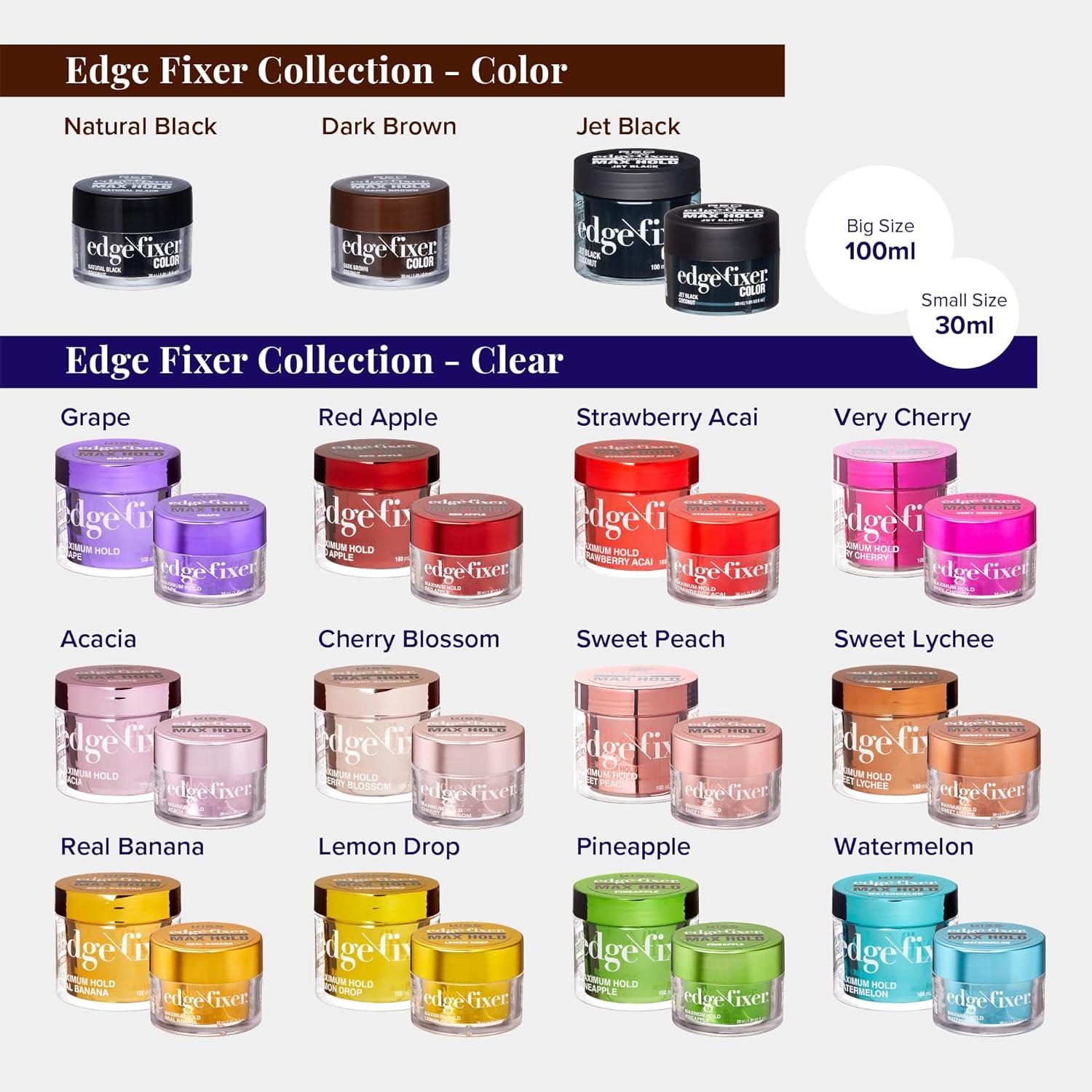 Red by Kiss Edge Fixer 24 Hour Maximum Hold Edge Wax with Biotin B7 ...