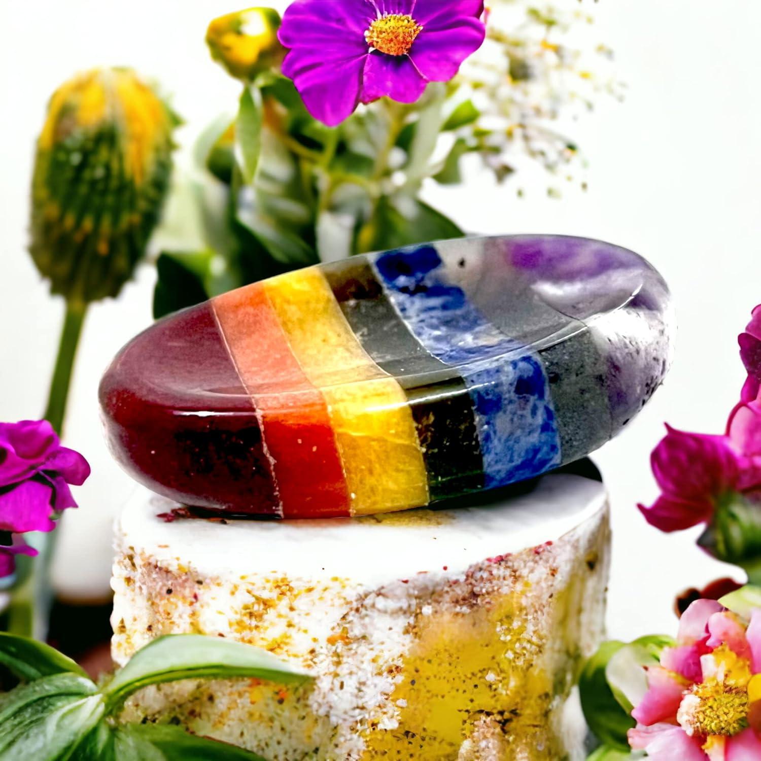 7 Chakra Worry Stones - Premium Healing Crystals for Anxiety Relief ...