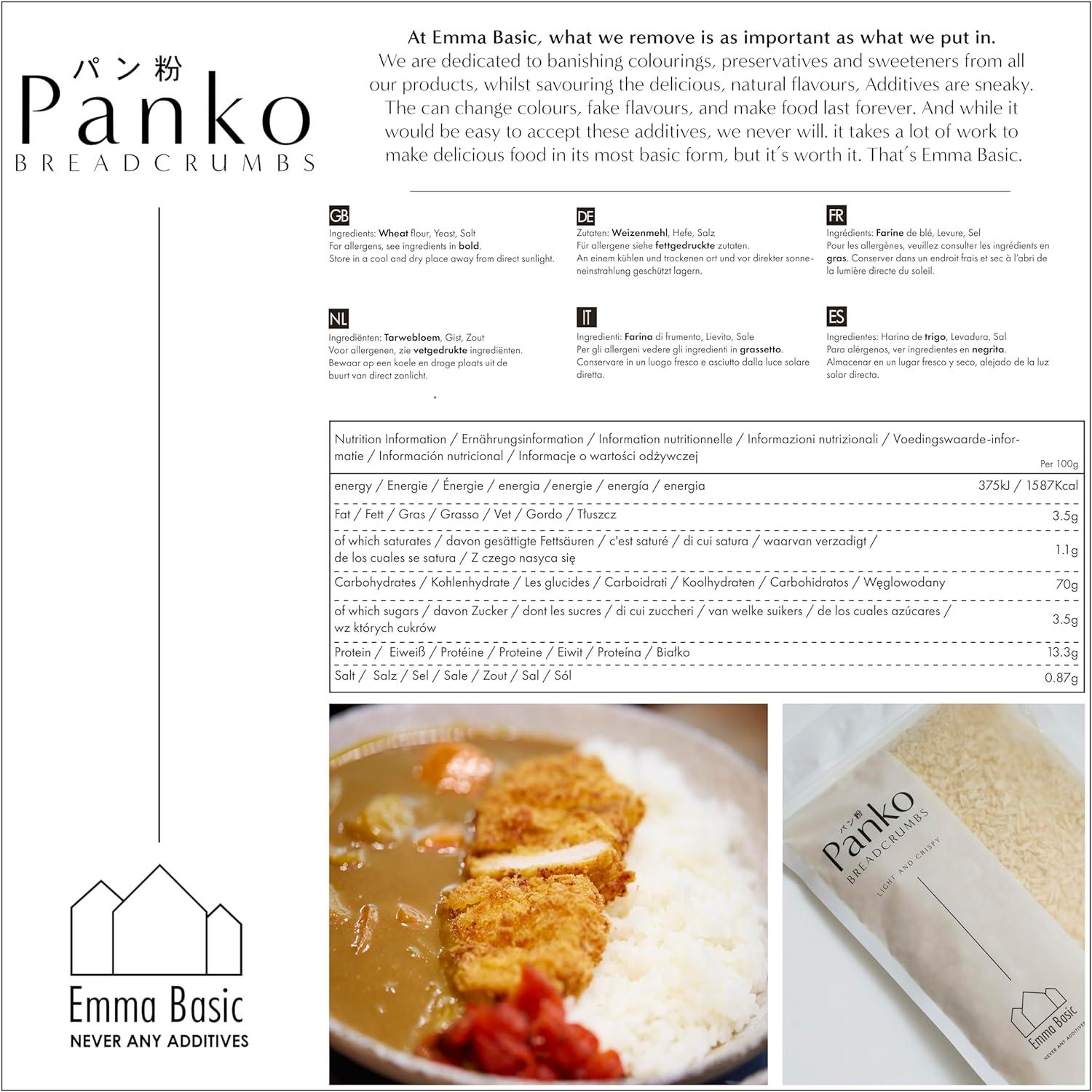 Emma Basic Panko Bread Crumbs 200 g (Pack of 7) | Long needle - Shape | Less Oily | Extra Crispy ...