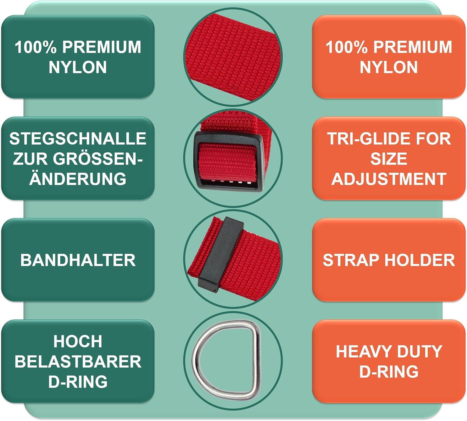 Dey Premium Adjustable Dog Collar - Nylon Neck Bands for Small & Large ...