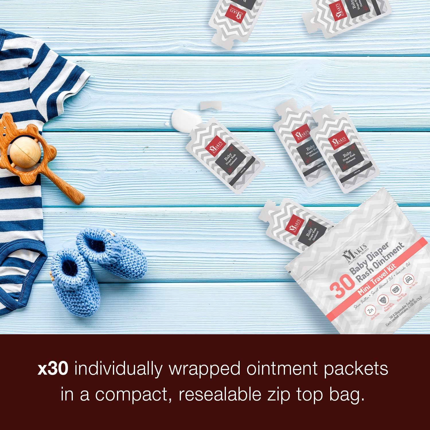 3 Pack Maki's Baby Diaper Cream - 30 Individually Wrapped Packets ...