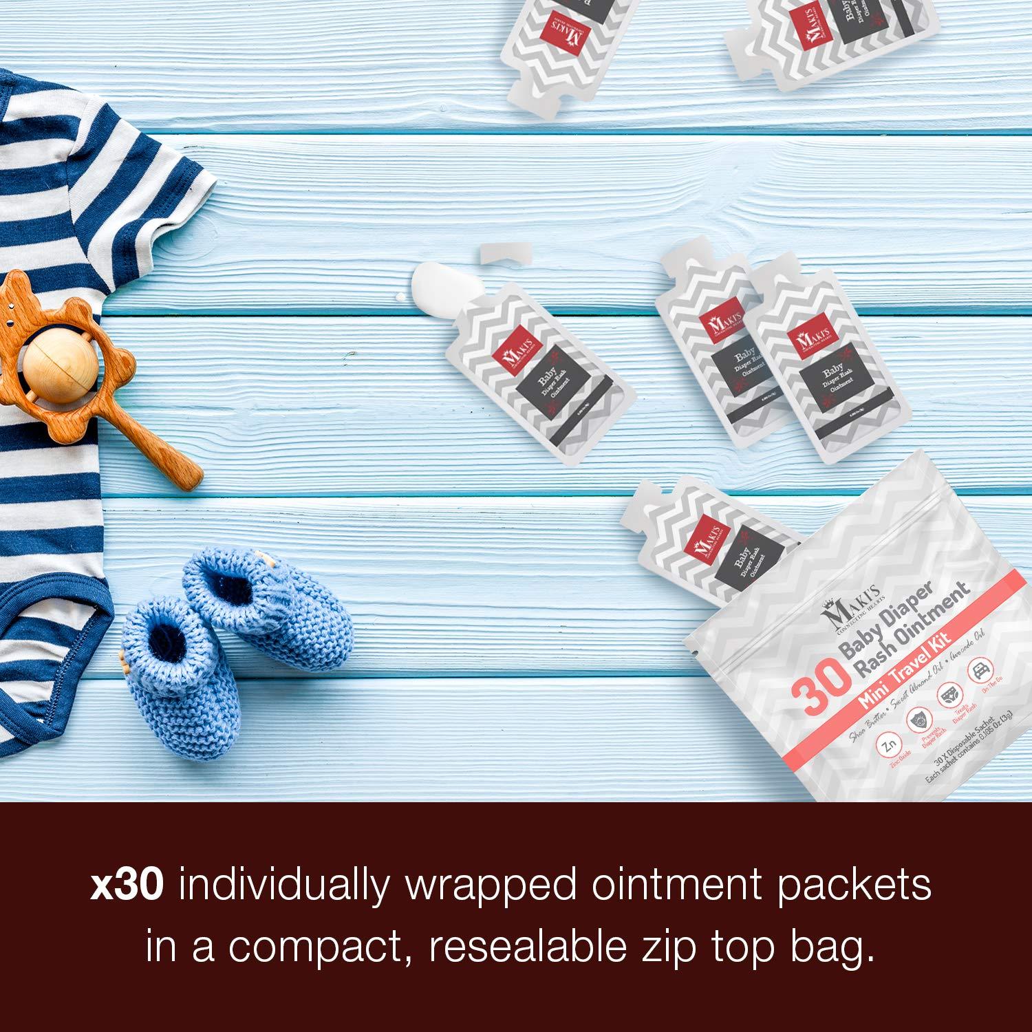 10 Travel Size Diaper Rash Cream Packets - Gentle Treatment ...