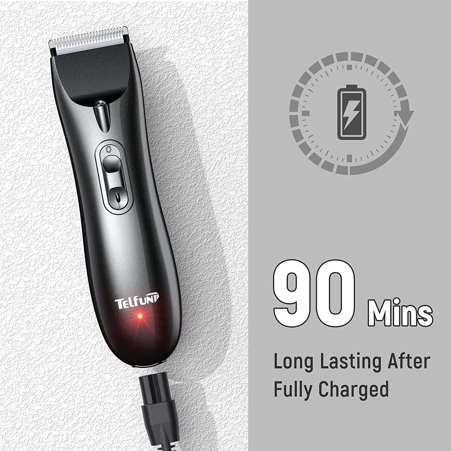 Telfun Groin Body Hair Trimmer Electric Ball Shaver for Men & Women ...