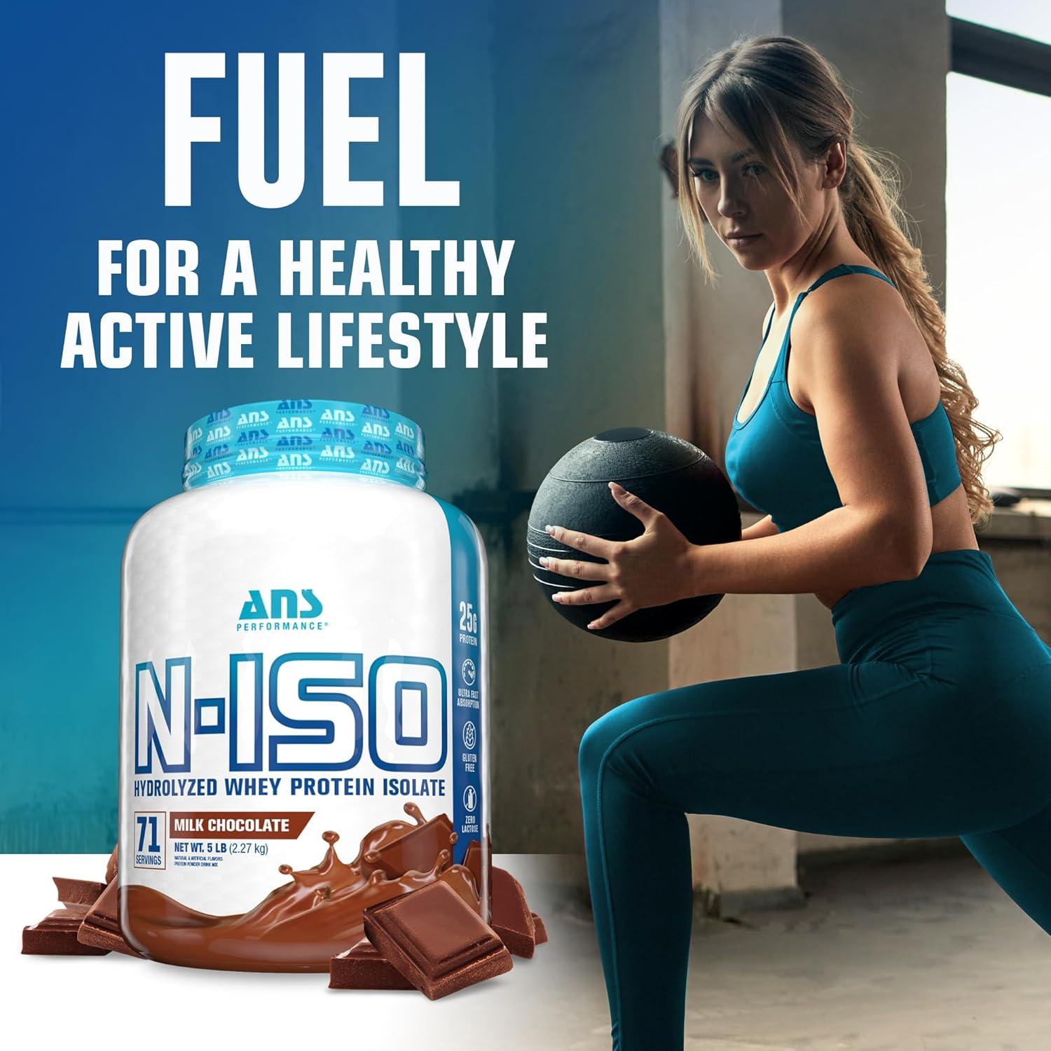 ANS Performance 100% Pure Hydrolyzed Whey Isolate Protein + BCAAs - 25g ...