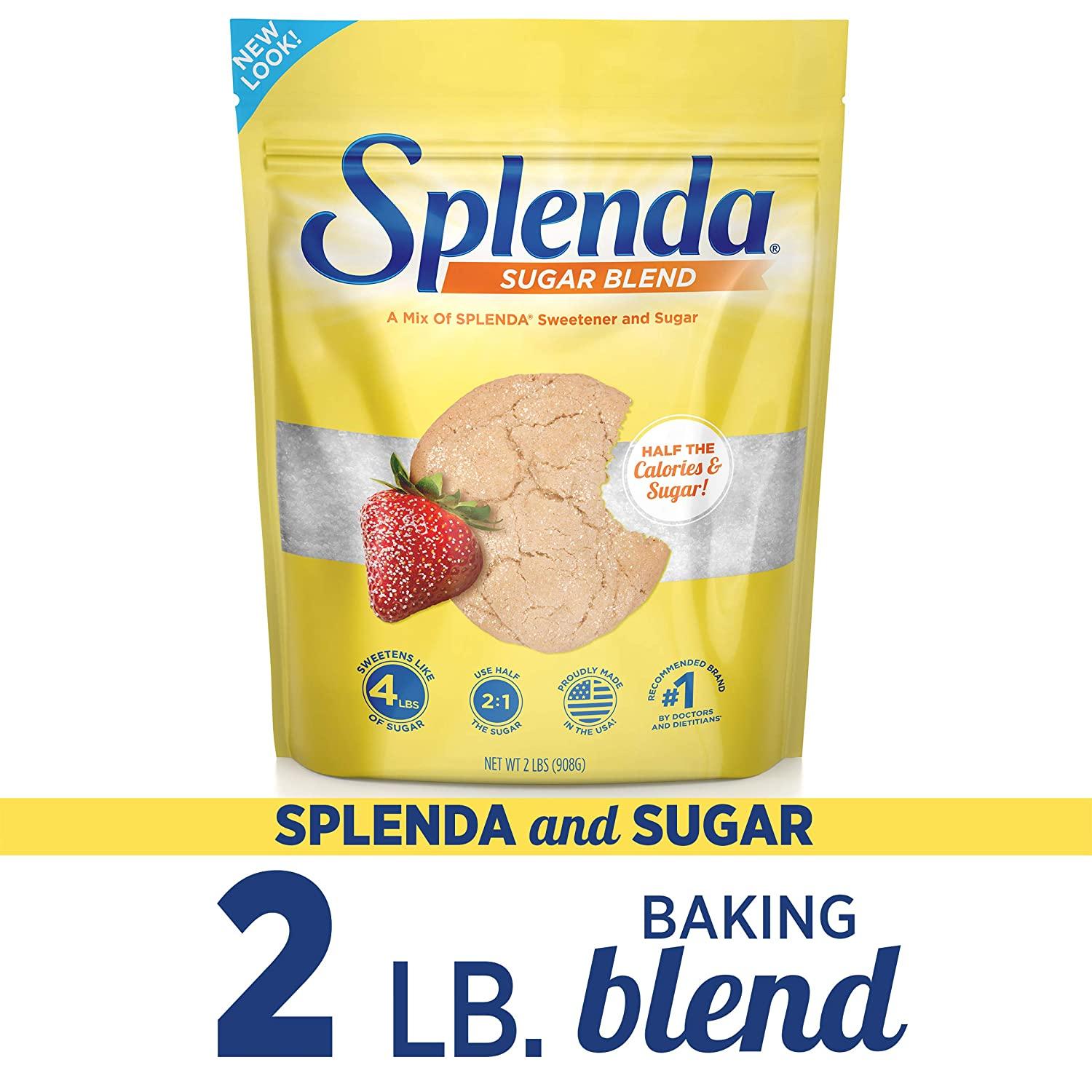 SPLENDA Low Calorie Sweetener for Baking Resealable Bag Sugar Blend 32 ...