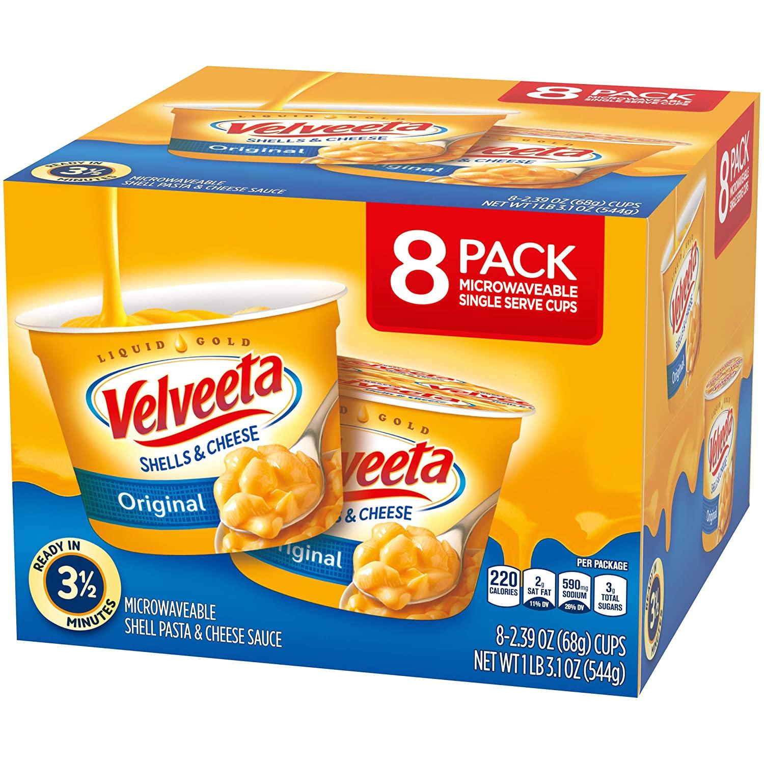 Velveeta Shells & Cheese Original Microwavable Pasta Cups 2.39 oz (Pack ...