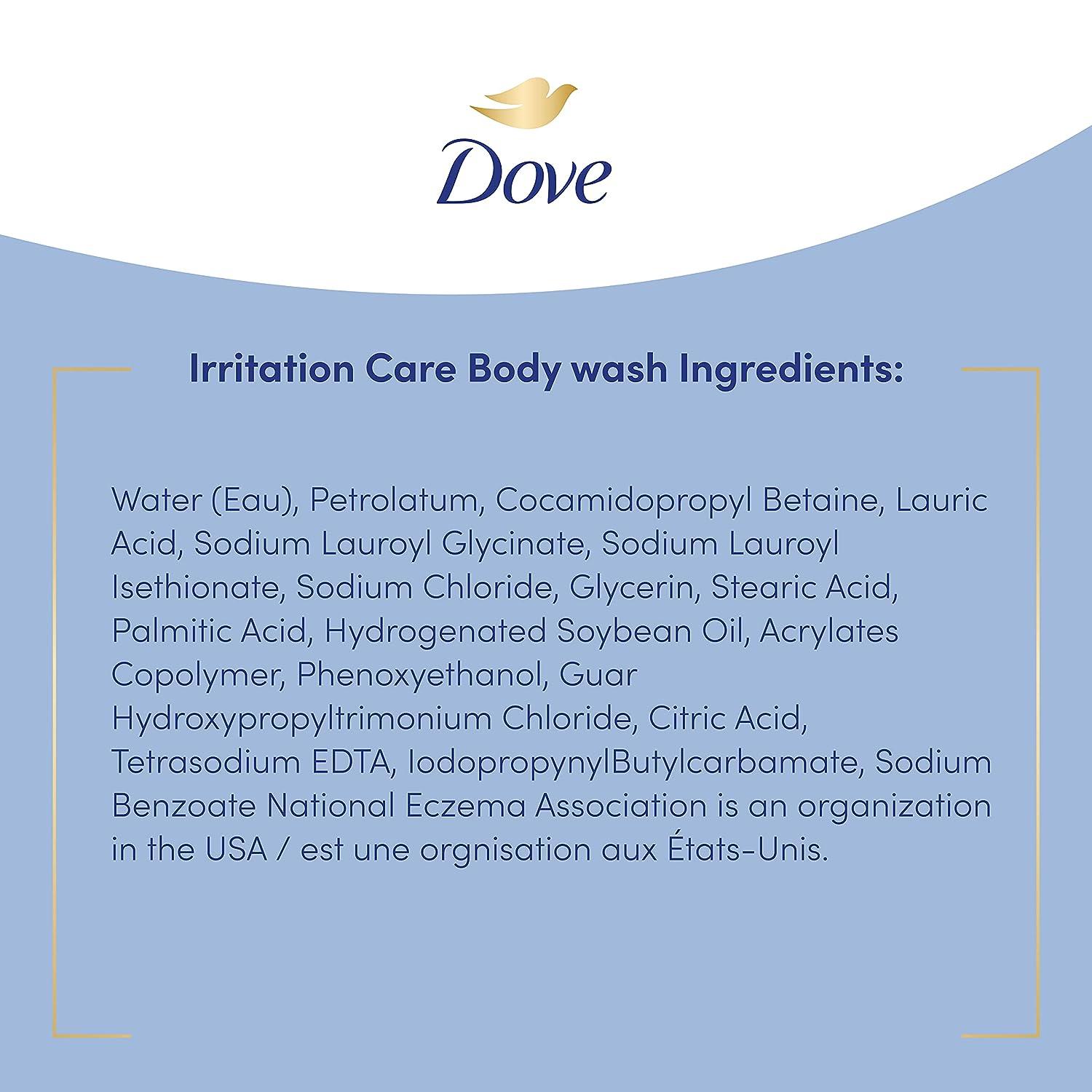 Dove Irritation Care Body Wash for Sensitive & Eczema-Prone Skin ...