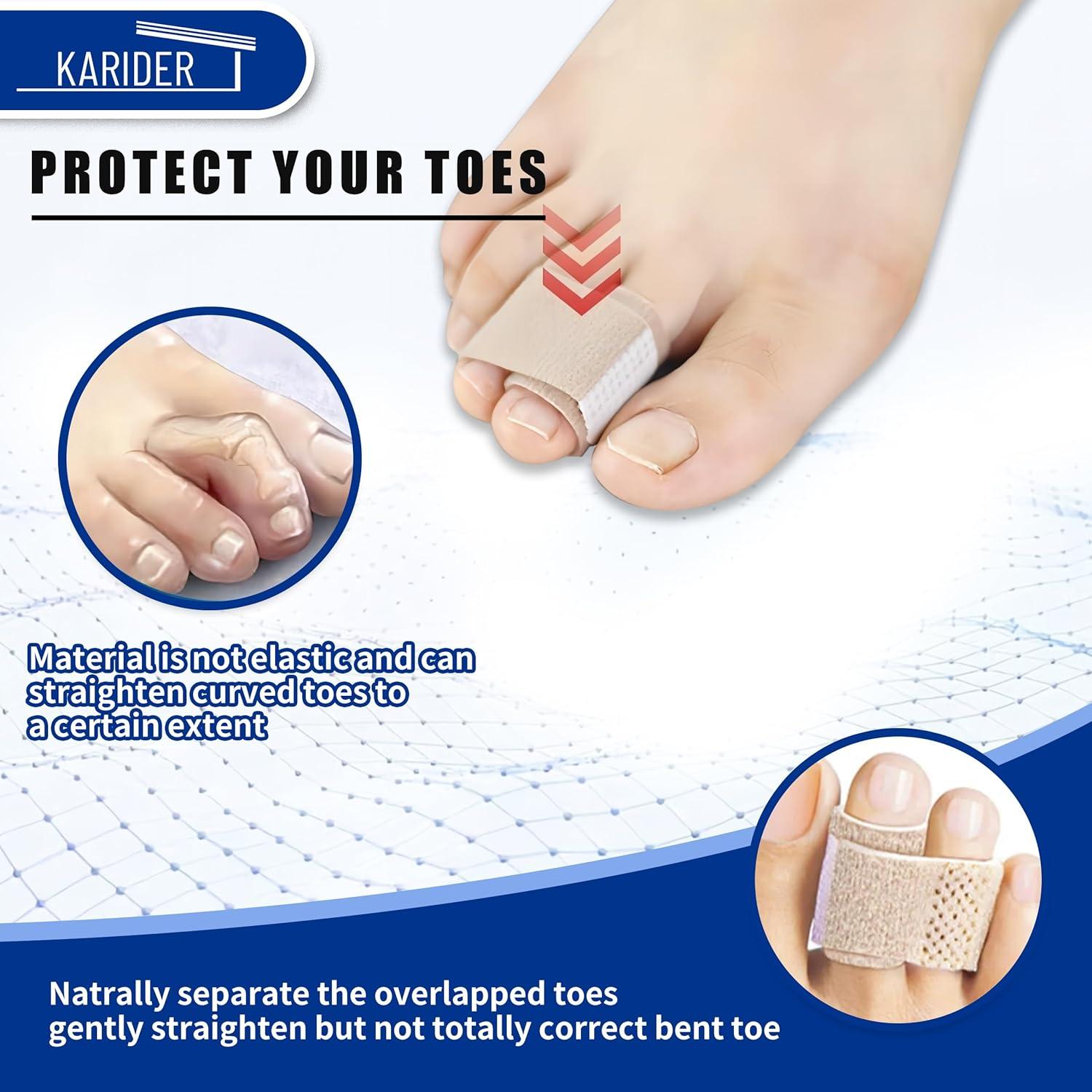 Hammer Toe Straightener 12PCS Broken Toe Wraps Toe Straightener Toe ...