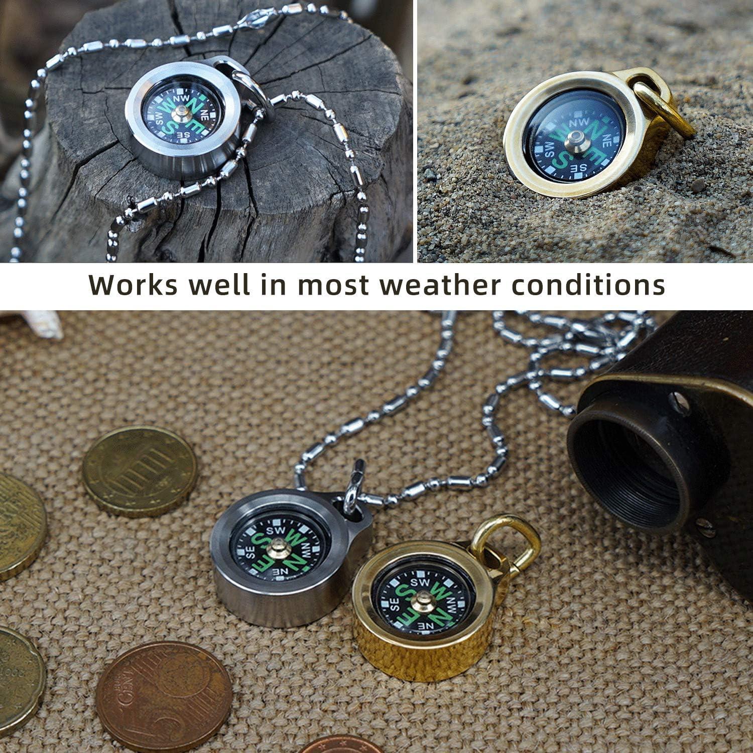 MecArmy CMP Titanium/Brass Grade Compass Teardrop Shaped Survival ...