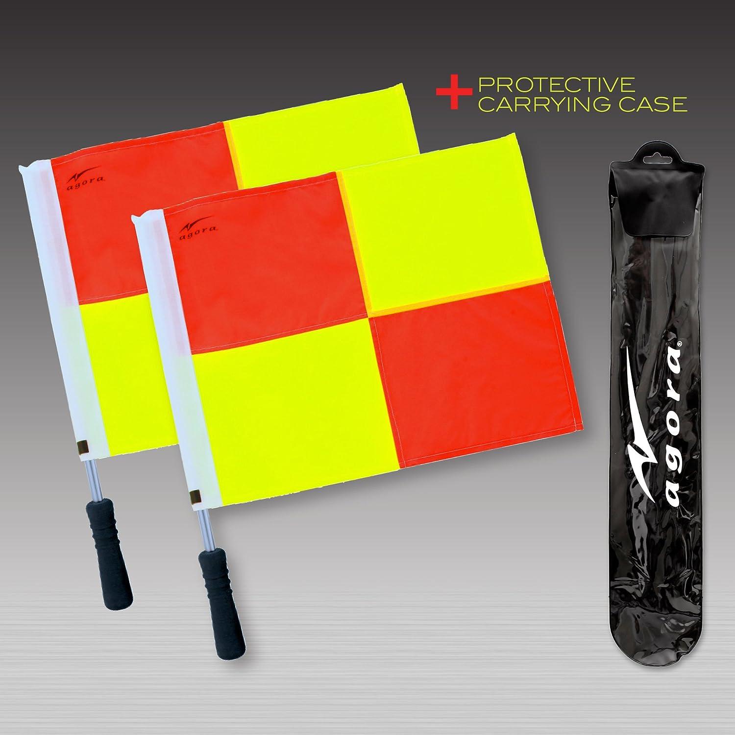 AGORA Pro Line Premium Soccer Referee Flags with Case - Professional-grade equipment for ...