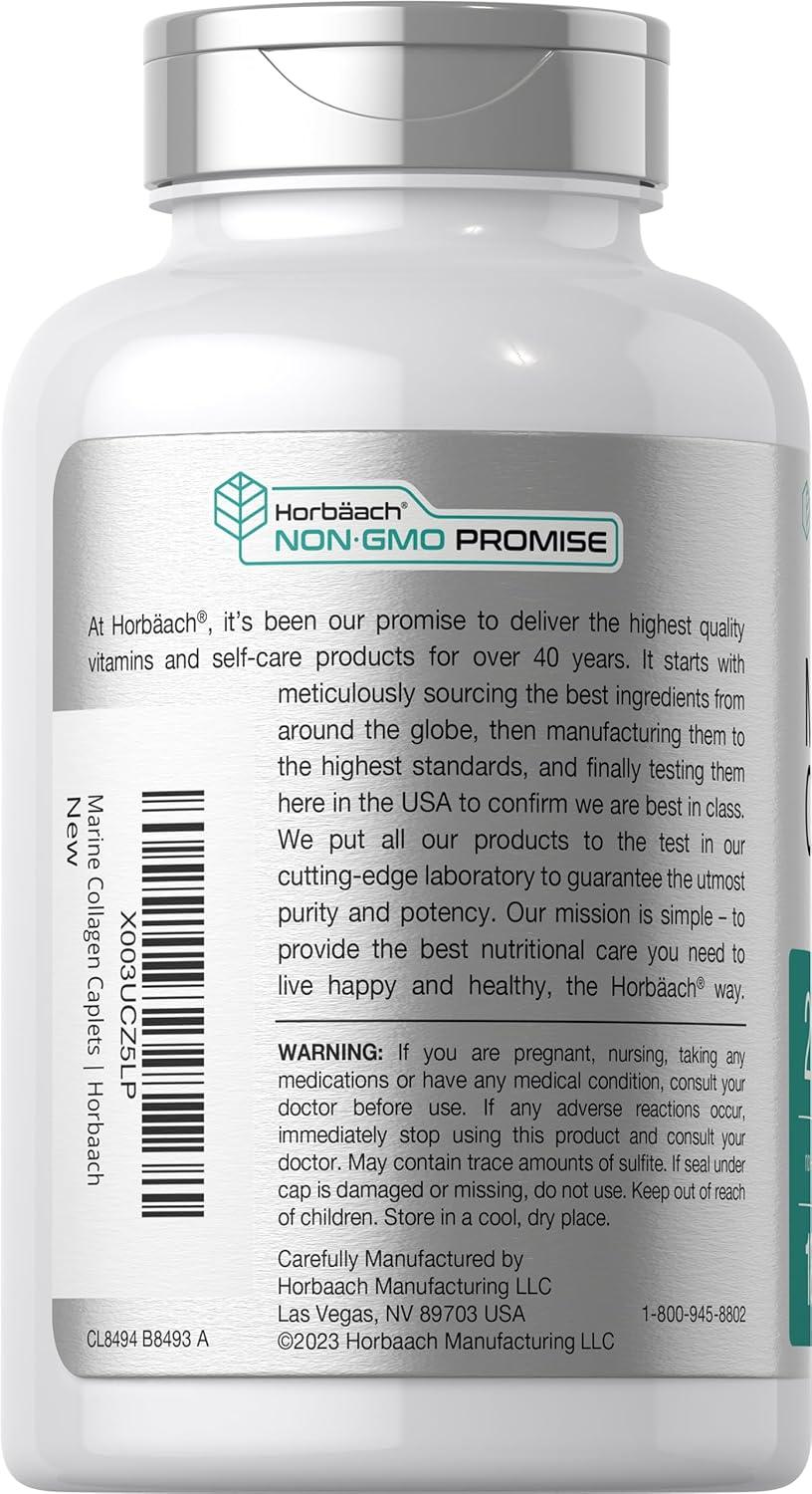 Horb ach Marine Collagen Peptides 2000mg | 180 Caplet Capsules | Type 1 ...