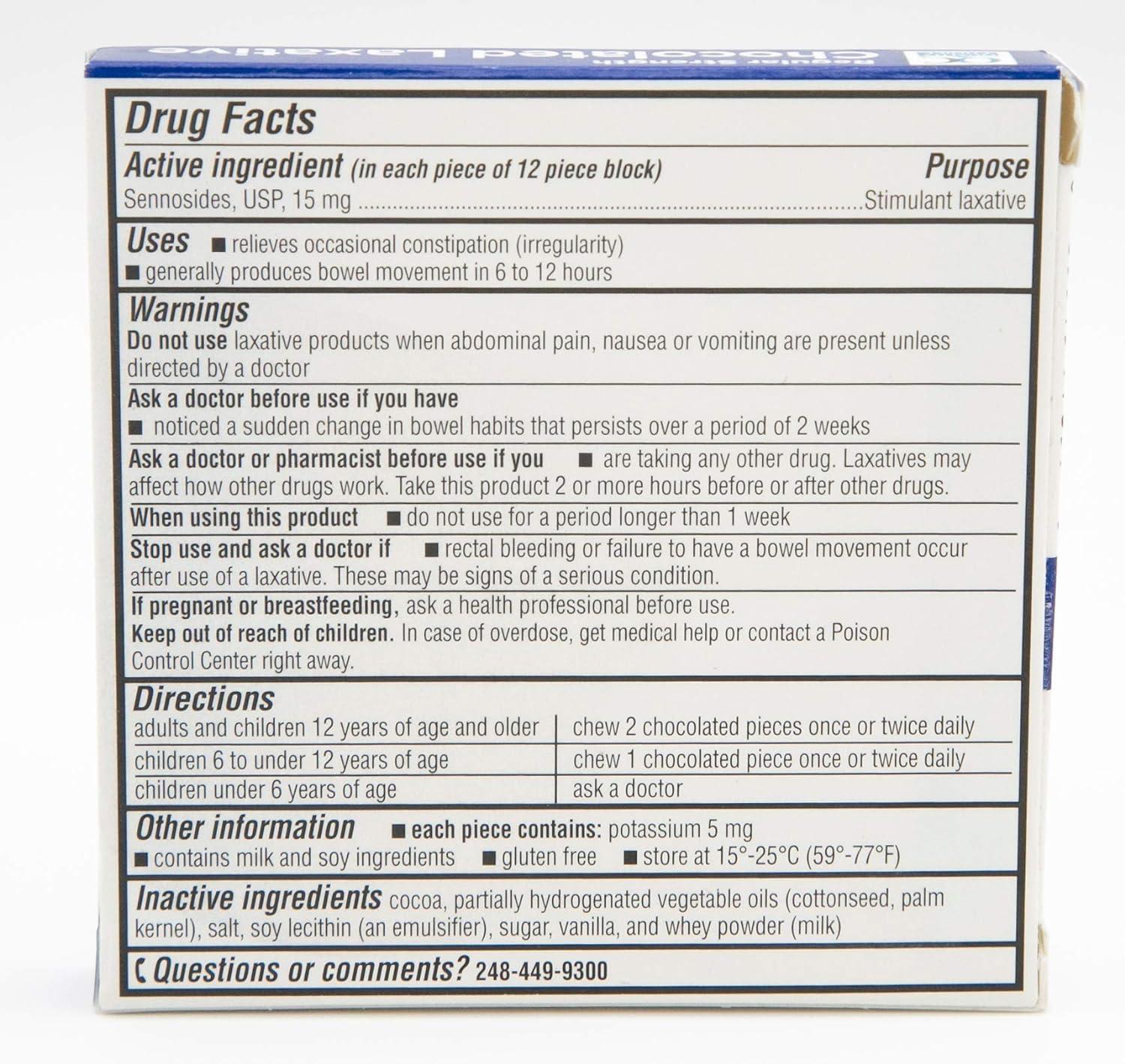 Quality Choice Regular Strength Chocolate Laxative 24 Count - Gentle ...