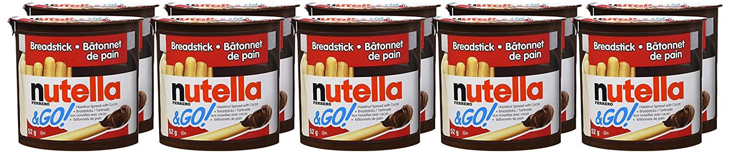 Nutella and Go Snack Packs, Chocolate Hazelnut Spread with Breadsticks ...