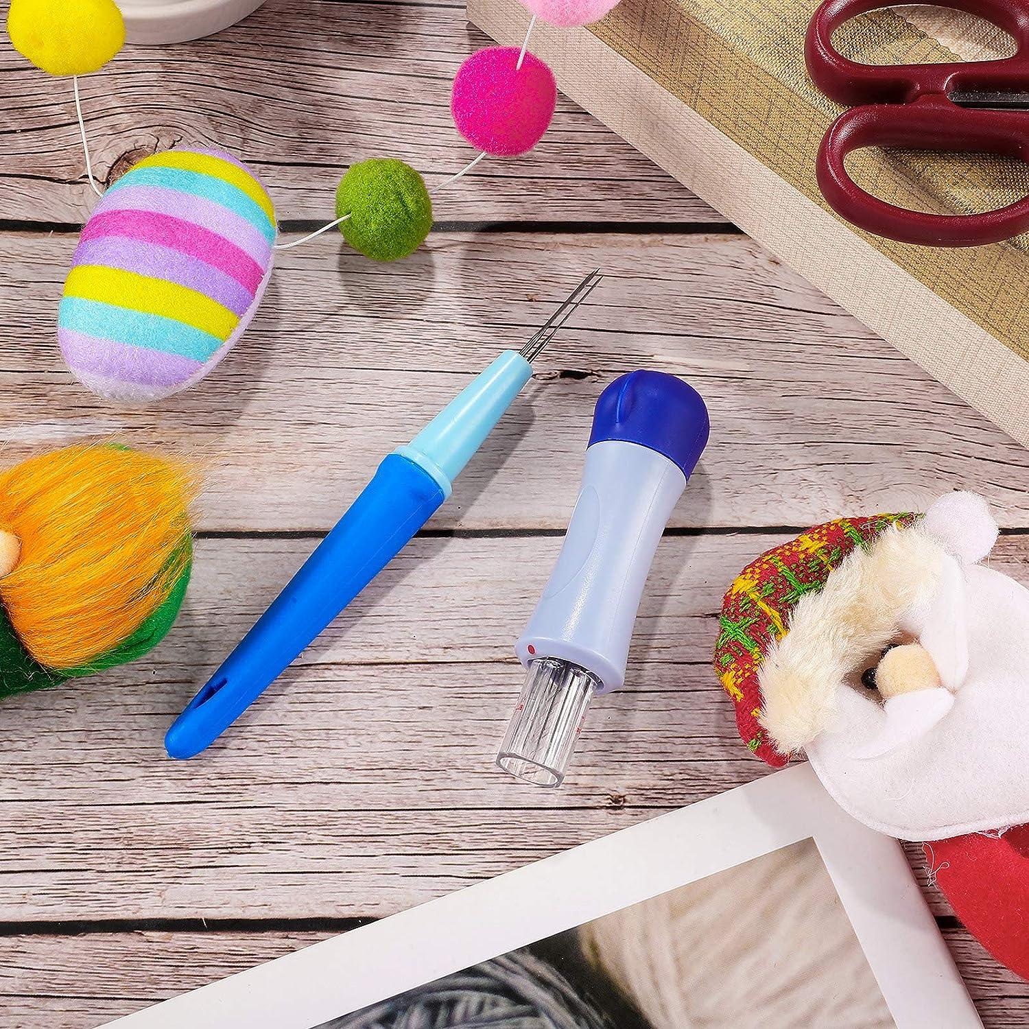 Needle Felting Tool Set with 3 Pen Style Needles & 7 Barbed Punch Style ...