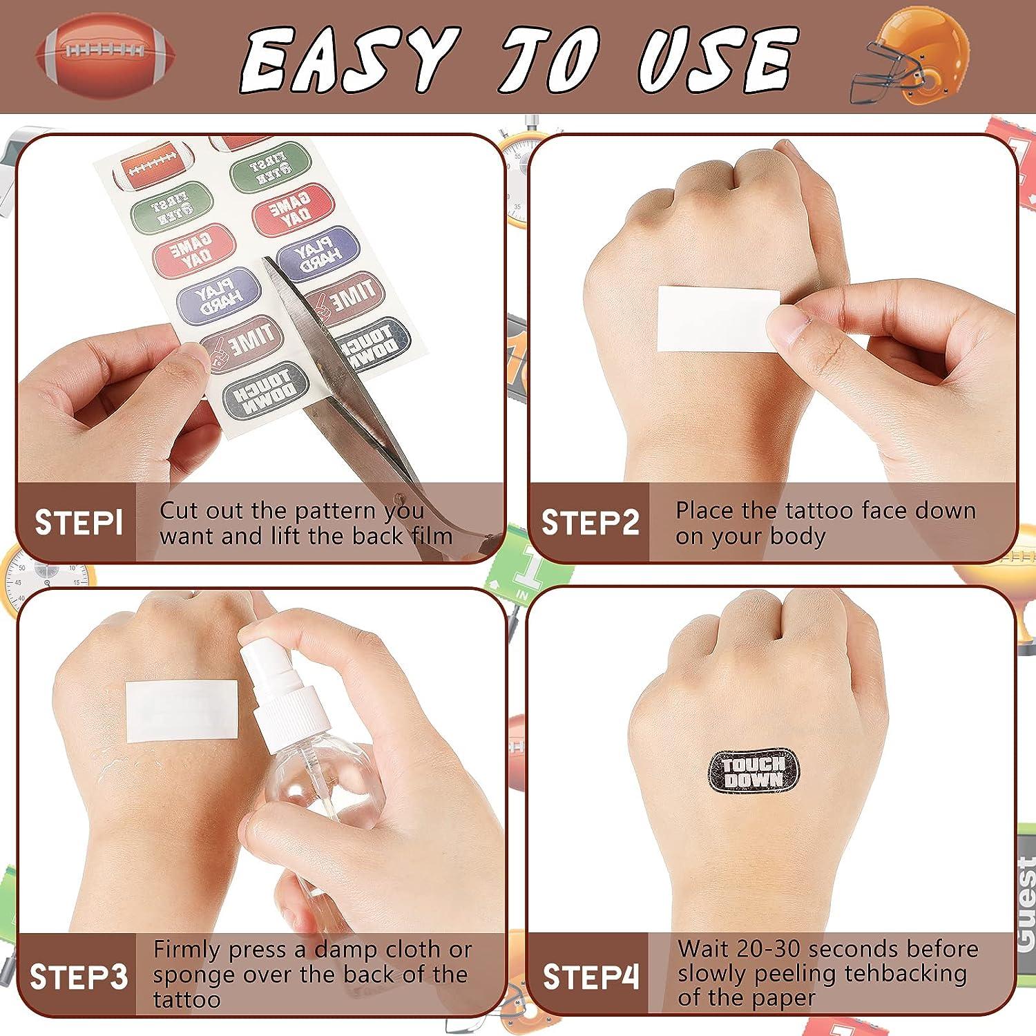 15 Sheets Football Temporary Face Stickers - Kids Football Under Eye ...