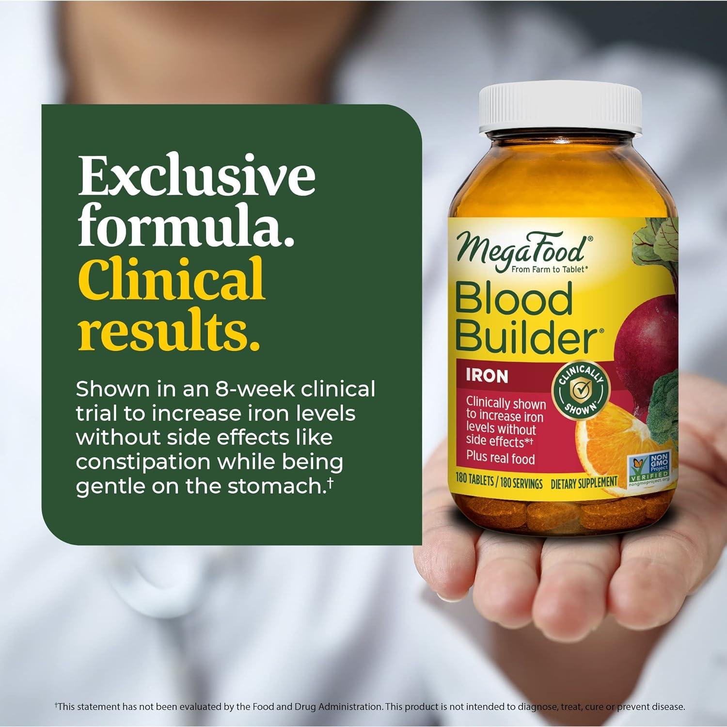 MegaFood Blood Builder Iron Supplement & Multivitamin - 180 Tablets for ...