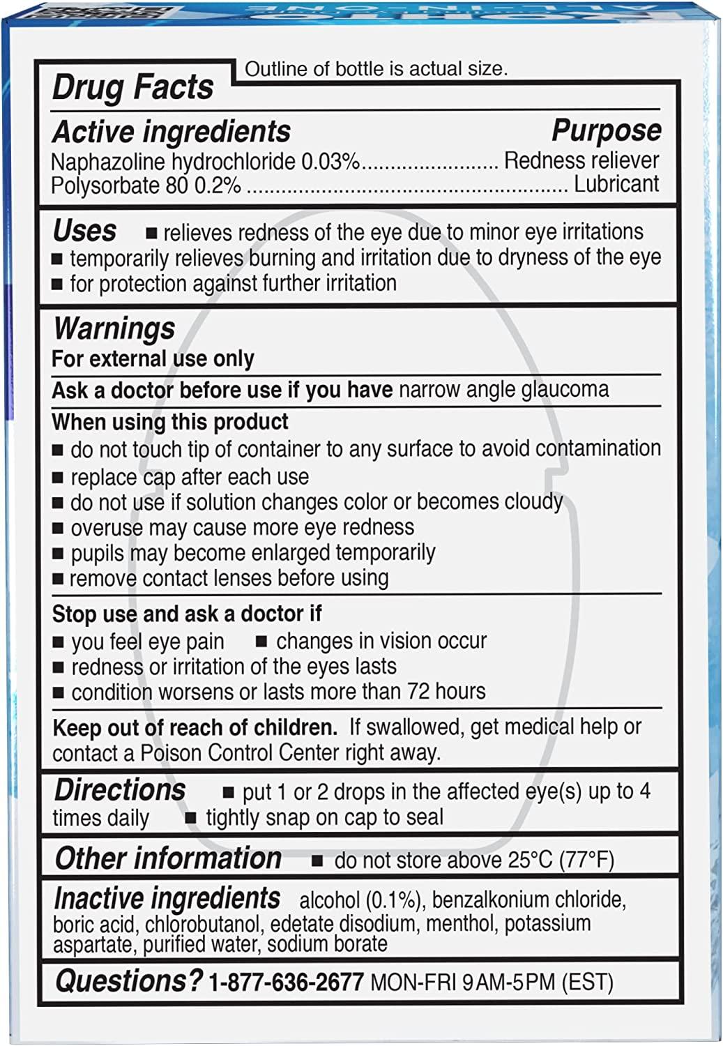 Rohto Ice Cooling Eye Drops 0.4 fl oz - Pack of 3 | Multi-Symptom ...