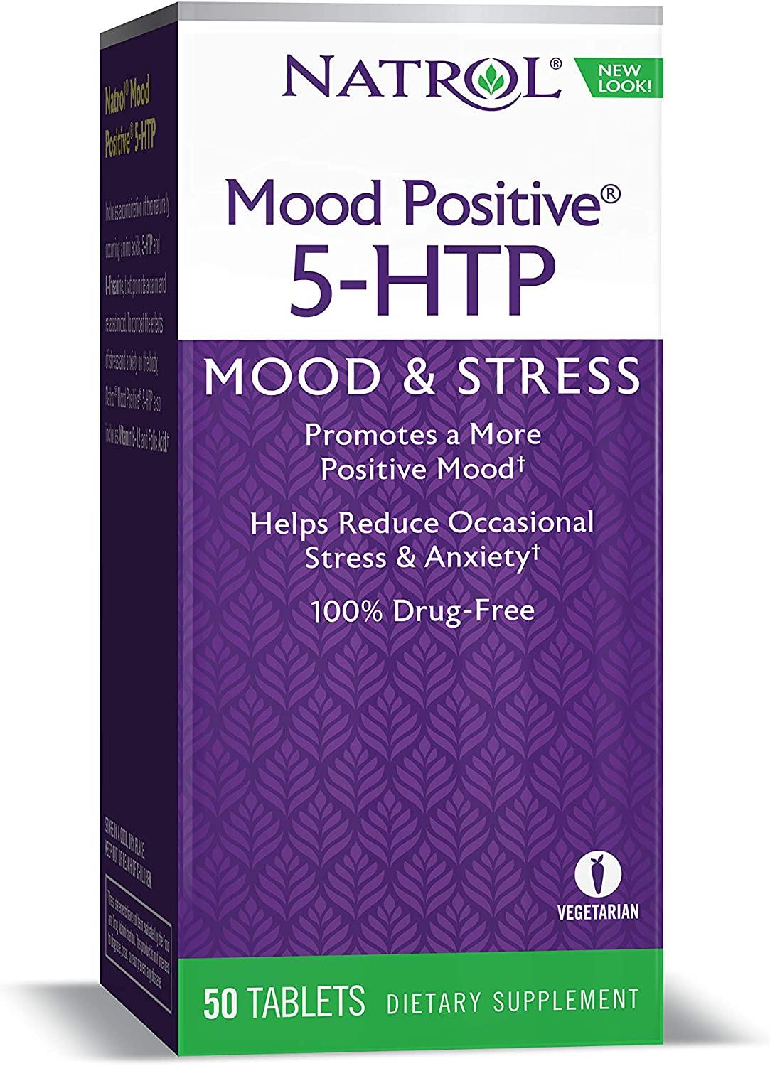 Natrol 5-HTP Mood Positive Tablets - 50 Count for Enhanced Mood ...