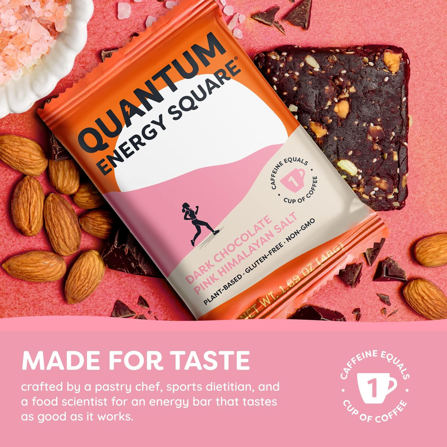 QUANTUM Energy Square | Organic Caffeinated Energy Protein Bars | Plant ...