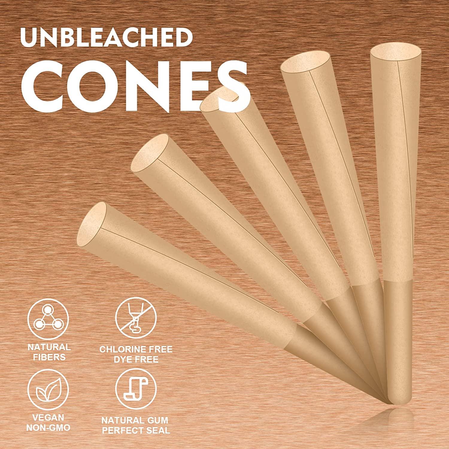 SEMKONT 1-1/4 Rolling Papers Pre Rolled Cones 72 Pack | Natural Rolling ...